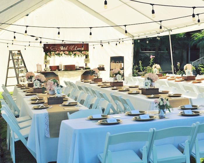 Kara's Party Ideas Rustic Chic Engagement Party | Kara's Party Ideas