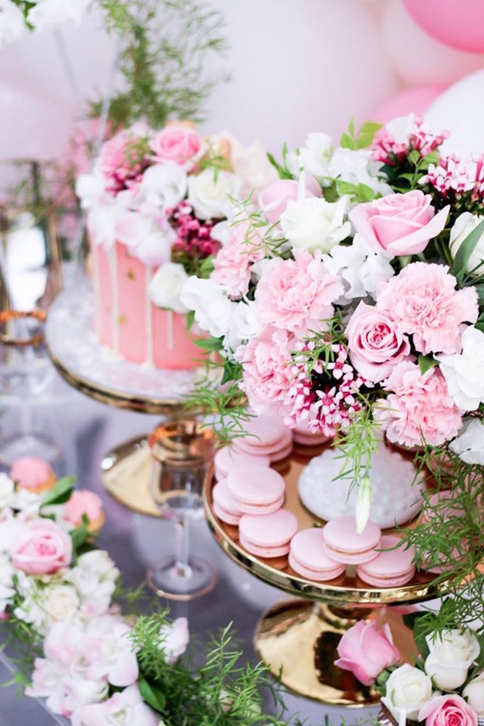 Kara's Party Ideas Pink + White + Gold Garden Party | Kara's Party Ideas