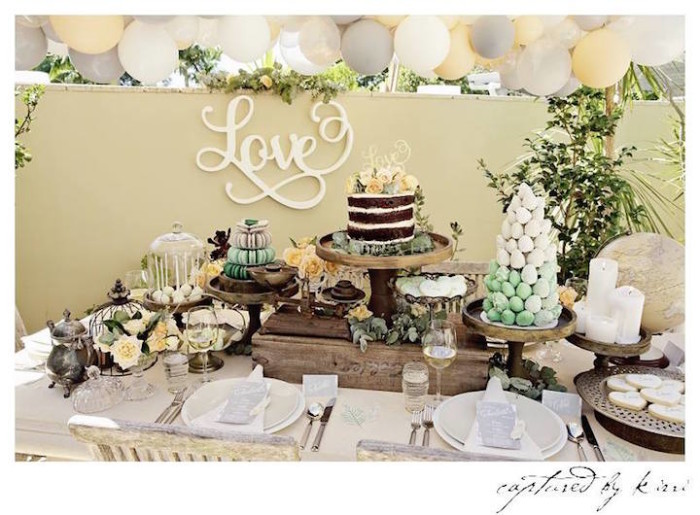 Kara's Party Ideas Rustic Outdoor Bridal Shower | Kara's Party Ideas