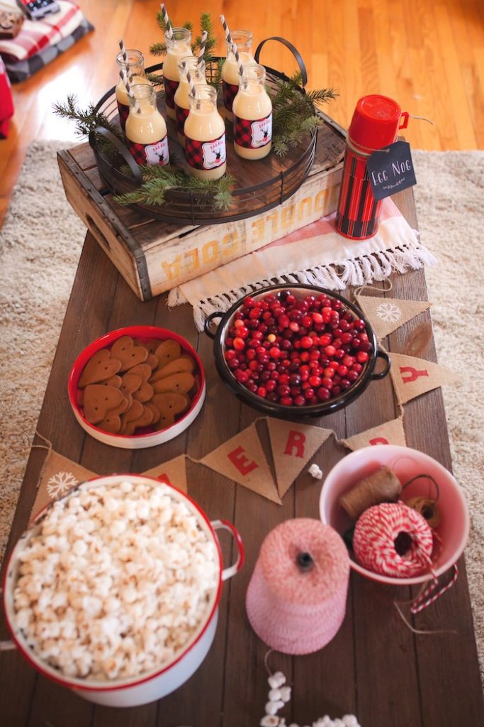Kara's Party Ideas Cozy Tree Trimming Holiday Party | Kara's Party Ideas