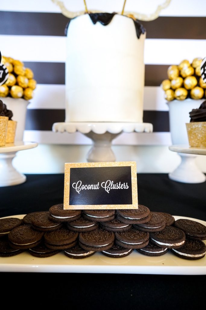 Kara's Party Ideas "Be Bold" Black & Gold Graduation Party | Kara's ...