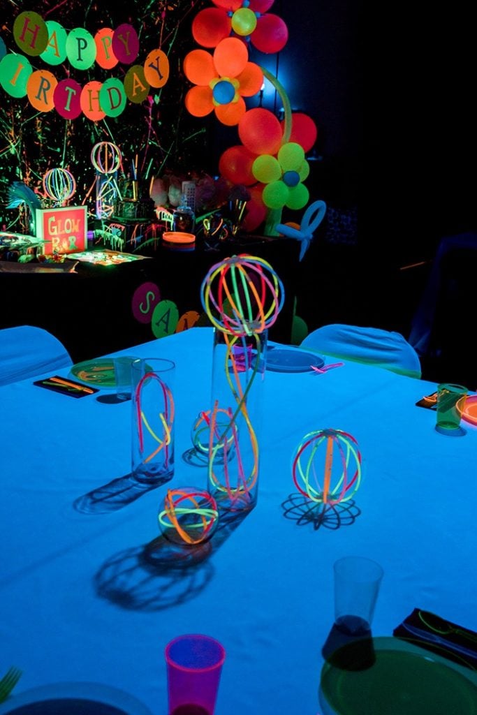 Kara's Party Ideas Neon Glow Birthday Party | Kara's Party Ideas