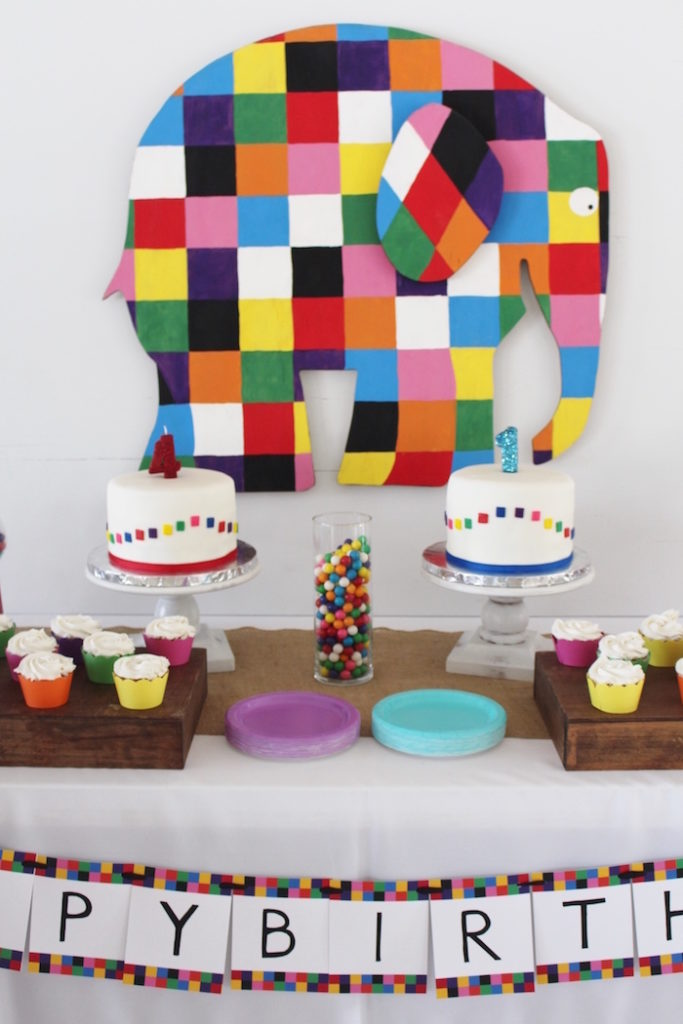 Kara's Party Ideas Rainbow Patchwork "Elmer the Elephant" Inspired ...