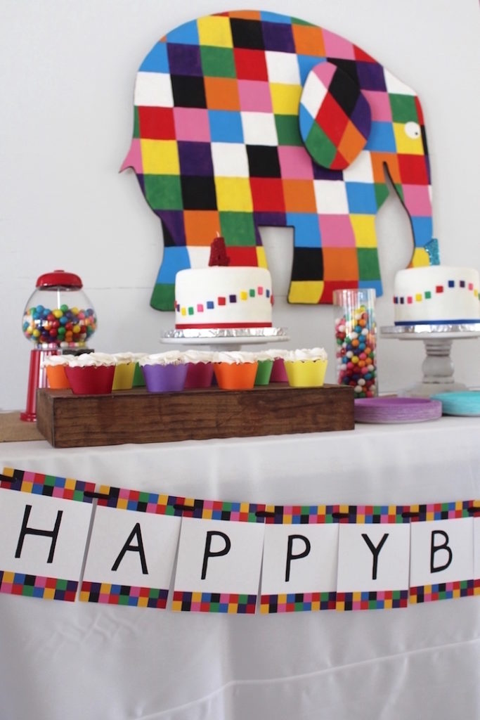 Kara's Party Ideas Rainbow Patchwork "Elmer the Elephant" Inspired ...