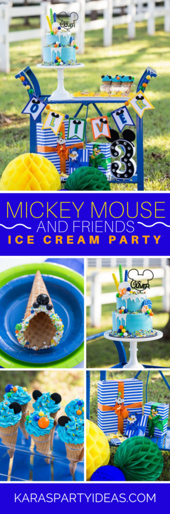 Kara's Party Ideas Mickey Mouse & Friends Ice Cream Party | Kara's ...