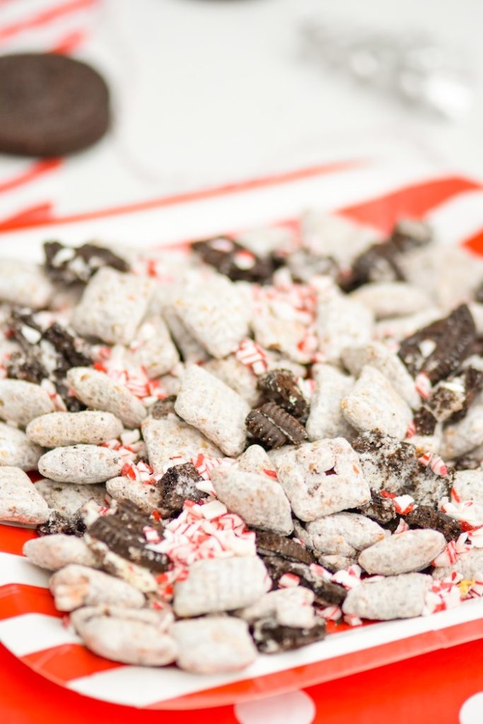 Kara's Party Ideas Easy Peppermint Oreo Muddy Buddies Christmas Chex ...