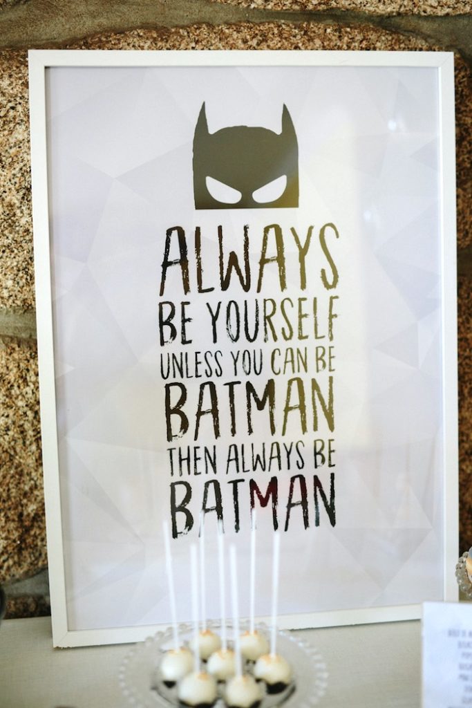 Kara's Party Ideas Modern Monochromatic Batman Party | Kara's Party Ideas