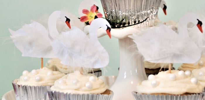 Kara's Party Ideas Spring Swan Birthday Party | Kara's Party Ideas