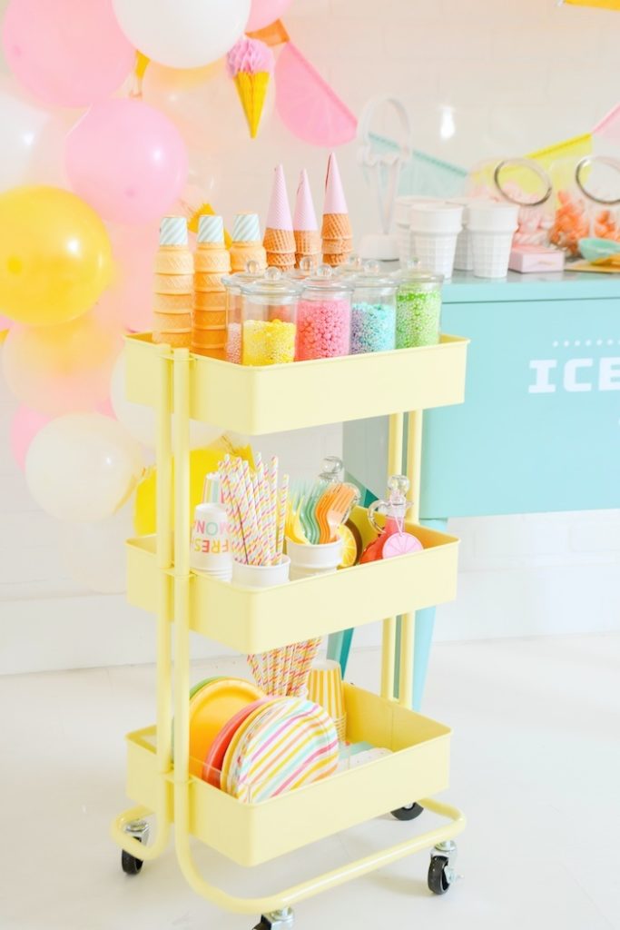 Kara's Party Ideas Ice Cream Sorbet Party with the New Lexington Cart ...