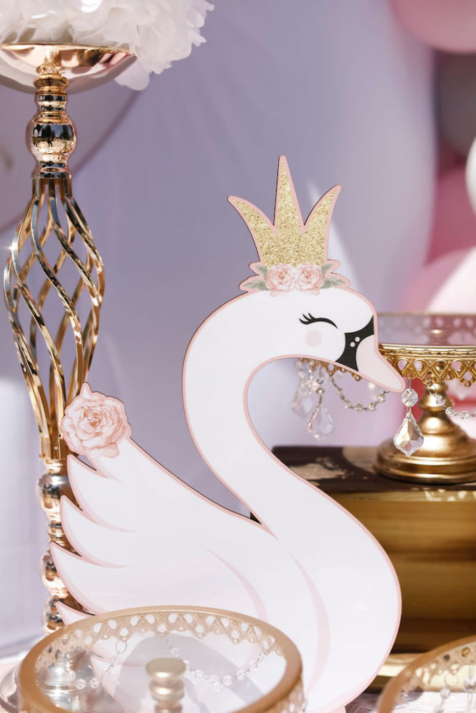 Kara's Party Ideas Sweet Swan 1st Birthday Party | Kara's Party Ideas