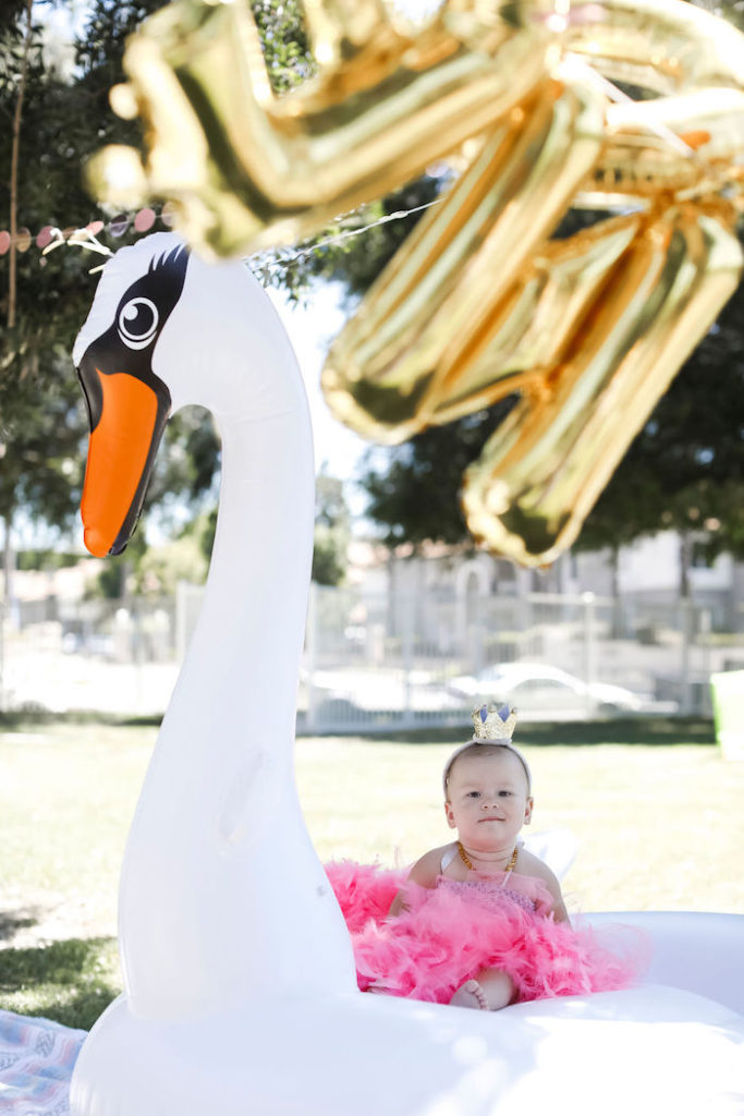 Kara's Party Ideas Sweet Swan 1st Birthday Party | Kara's Party Ideas