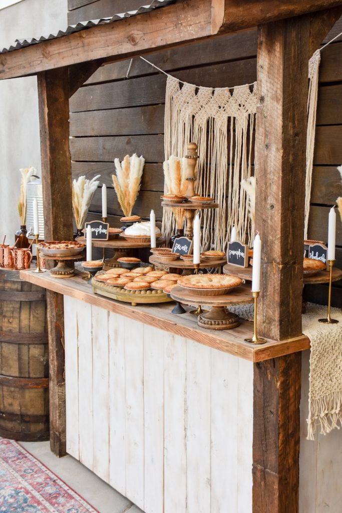 Kara's Party Ideas Fall Pie Bar with Warm Pumpkin Spice Steamer Recipe ...