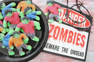 Kara's Party Ideas DIY Zombie Halloween Cookies | Kara's Party Ideas