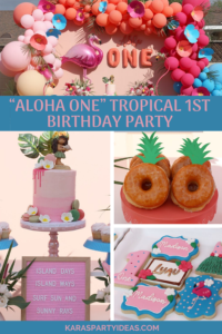 Kara's Party Ideas "Aloha ONE" Tropical 1st Birthday Party | Kara's ...