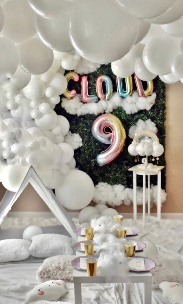Kara's Party Ideas "Cloud Nine" Rainbows & Clouds 9th Birthday Party ...