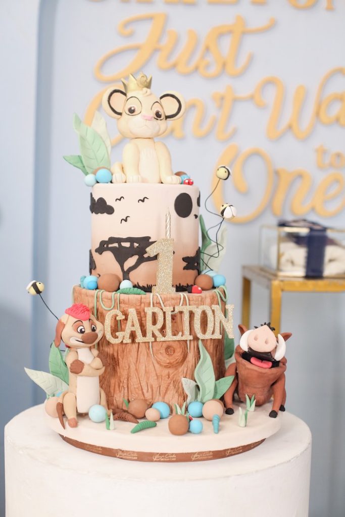 Kara's Party Ideas "Just Can't Wait to be One" Lion King 1st Birthday ...