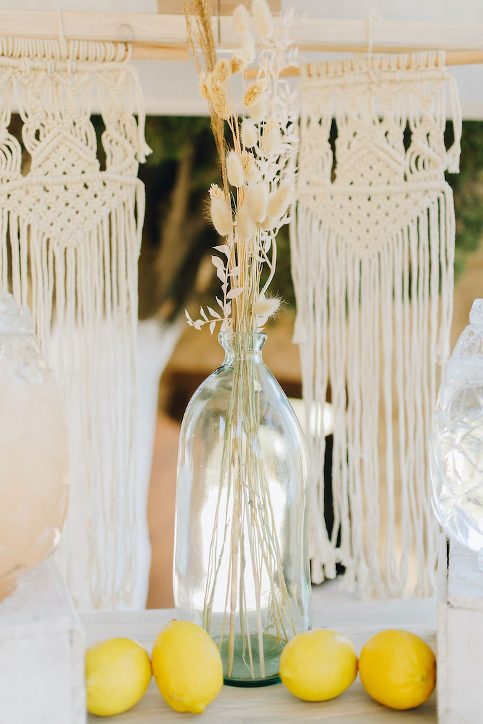 Kara's Party Ideas Muted Boho Garden Christening Party | Kara's Party Ideas
