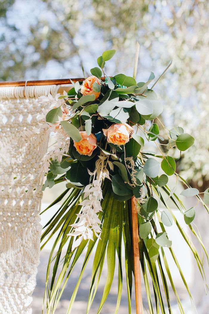 Kara's Party Ideas Muted Boho Garden Christening Party | Kara's Party Ideas