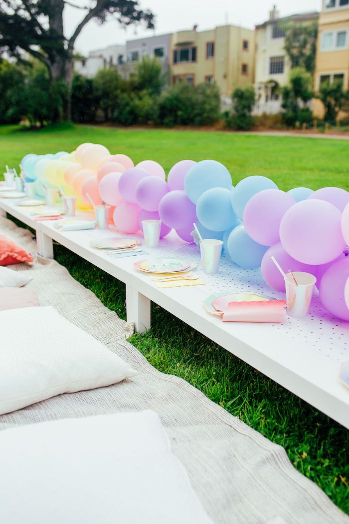 Kara's Party Ideas Pastel Rainbow Bubble Bash | Kara's Party Ideas