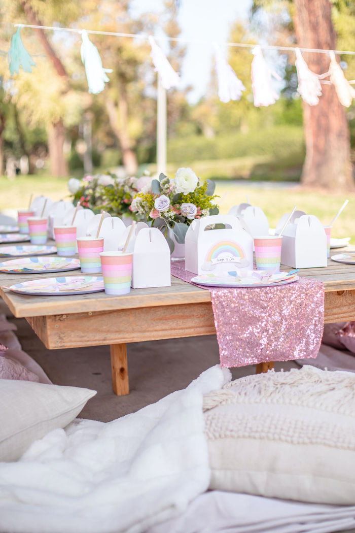 Kara's Party Ideas Pastel Rainbow Birthday Party | Kara's Party Ideas