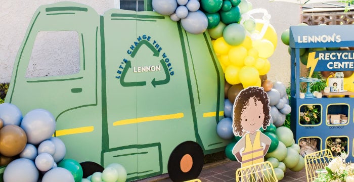 Kara's Party Ideas Recycling + Trash Truck Party | Kara's Party Ideas