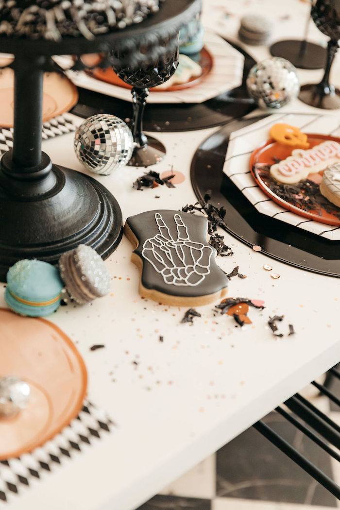 Kara's Party Ideas Death by Disco Halloween Party | Kara's Party Ideas