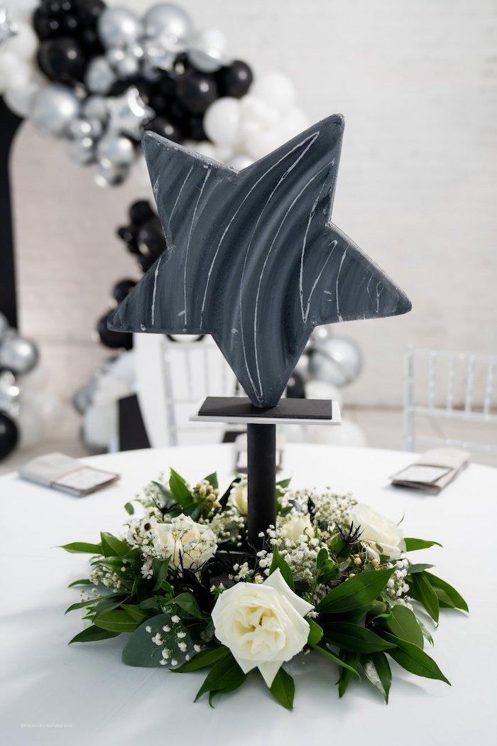 Kara's Party Ideas Monochrome Black & White Space Party | Kara's Party ...