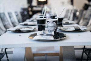 Kara's Party Ideas Monochrome Black & White Space Party | Kara's Party ...