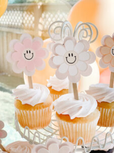 Kara's Party Ideas Young, Wild and Three Groovy Flower Birthday | Kara ...