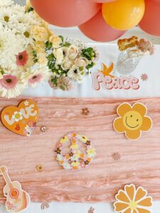 Kara's Party Ideas Young, Wild and Three Groovy Flower Birthday | Kara ...