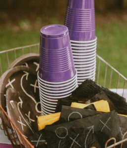 Kara's Party Ideas First Down LSU Football Themed 1st Birthday Party ...