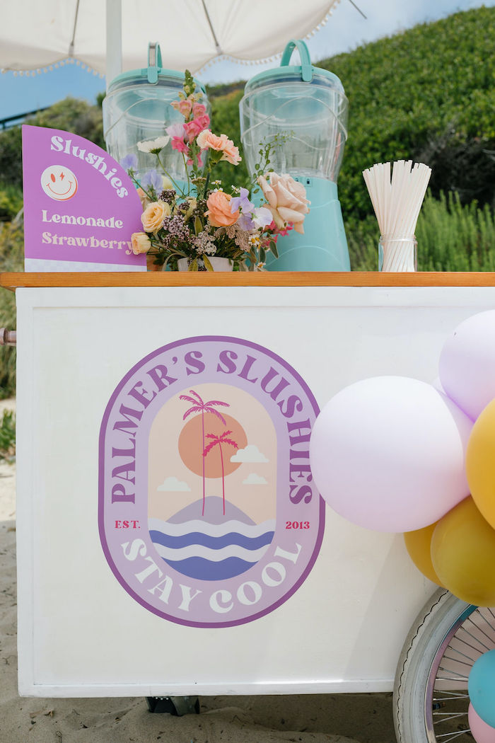 Kara's Party Ideas Groovy 10th Birthday Beach Party | Kara's Party Ideas