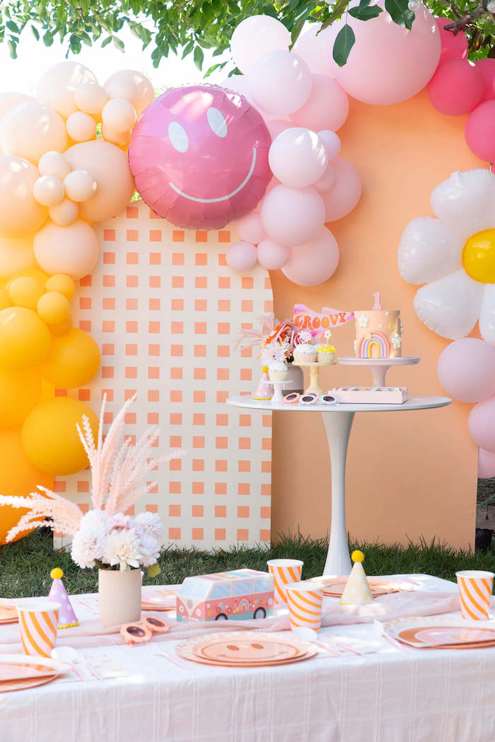 Kara's Party Ideas Groovy One 1st Birthday Party | Kara's Party Ideas
