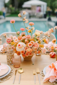 Kara's Party Ideas Sweet Peach Themed Dinner Party | Kara's Party Ideas