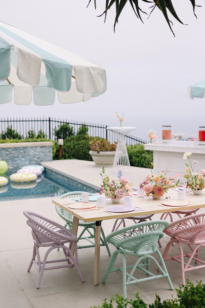 Kara's Party Ideas Groovy Pool Party | Kara's Party Ideas