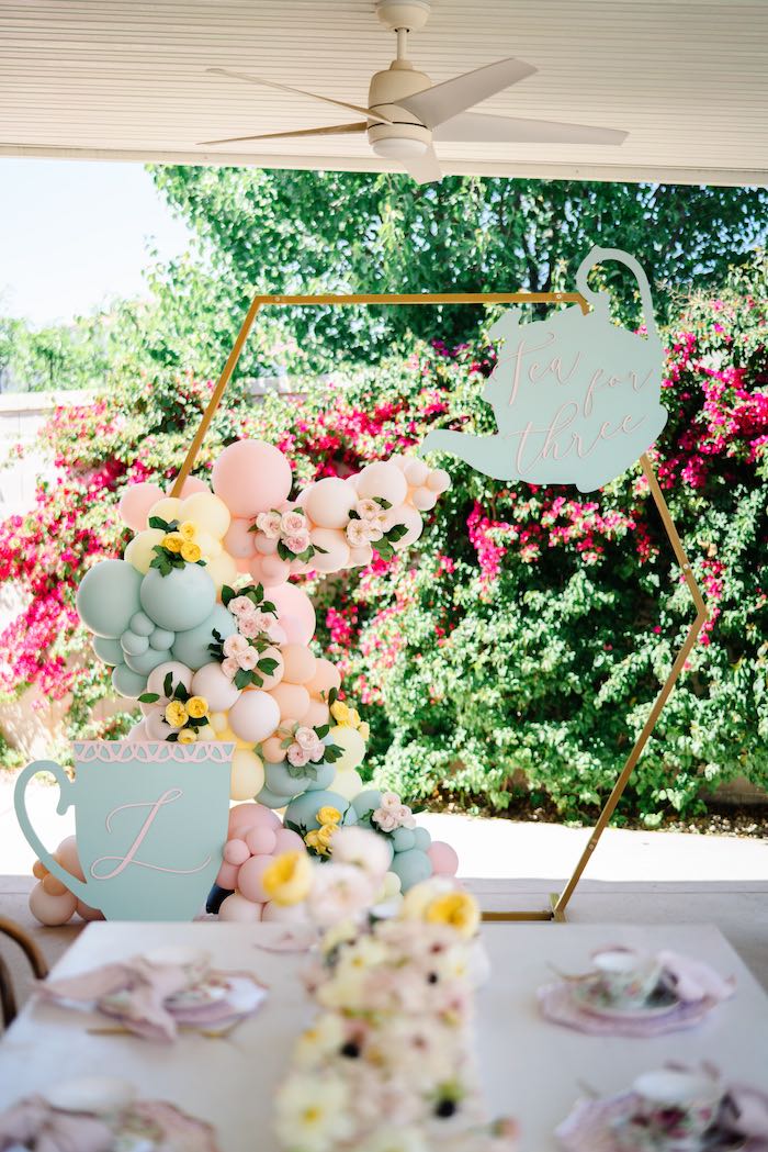 Kara's Party Ideas Tea For Three Birthday Party | Kara's Party Ideas