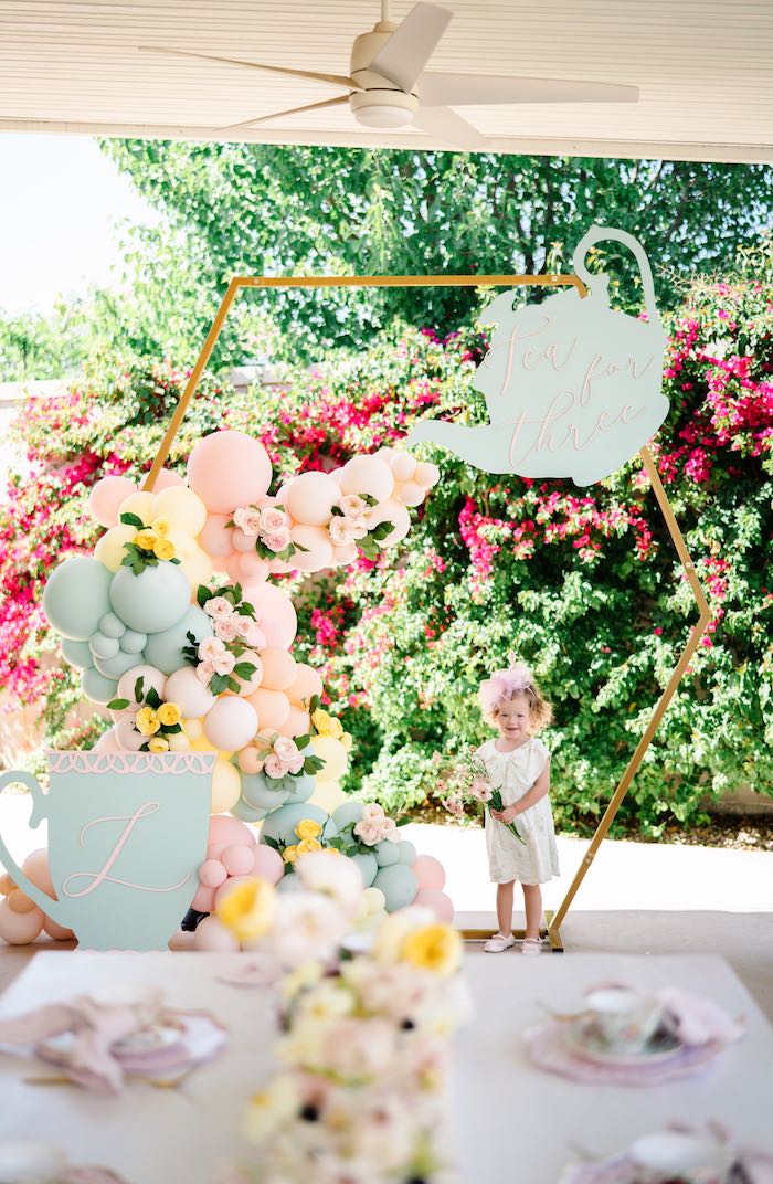 Kara's Party Ideas Tea For Three Birthday Party | Kara's Party Ideas