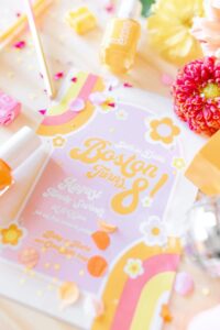 Kara's Party Ideas Groovy 8th Birthday Party | Kara's Party Ideas