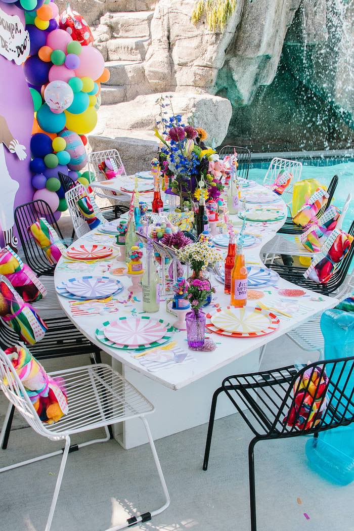 Kara's Party Ideas Willy Wonka Pool Party
