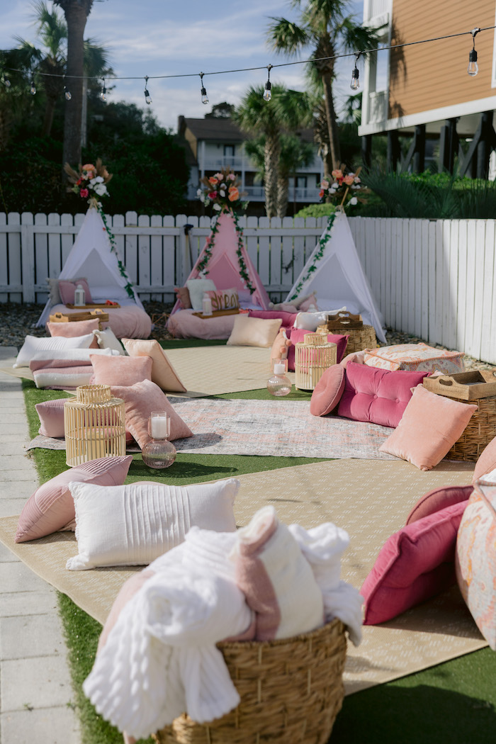 Kara's Party Ideas Seaside Cinema 17th Birthday Party | Kara's Party Ideas