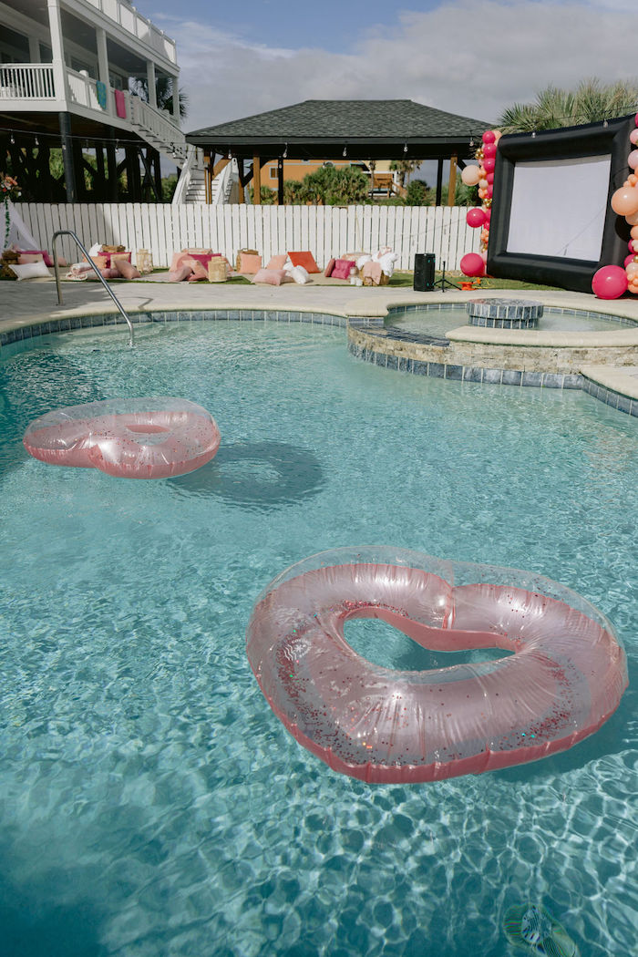 Kara's Party Ideas Seaside Cinema 17th Birthday Party | Kara's Party Ideas