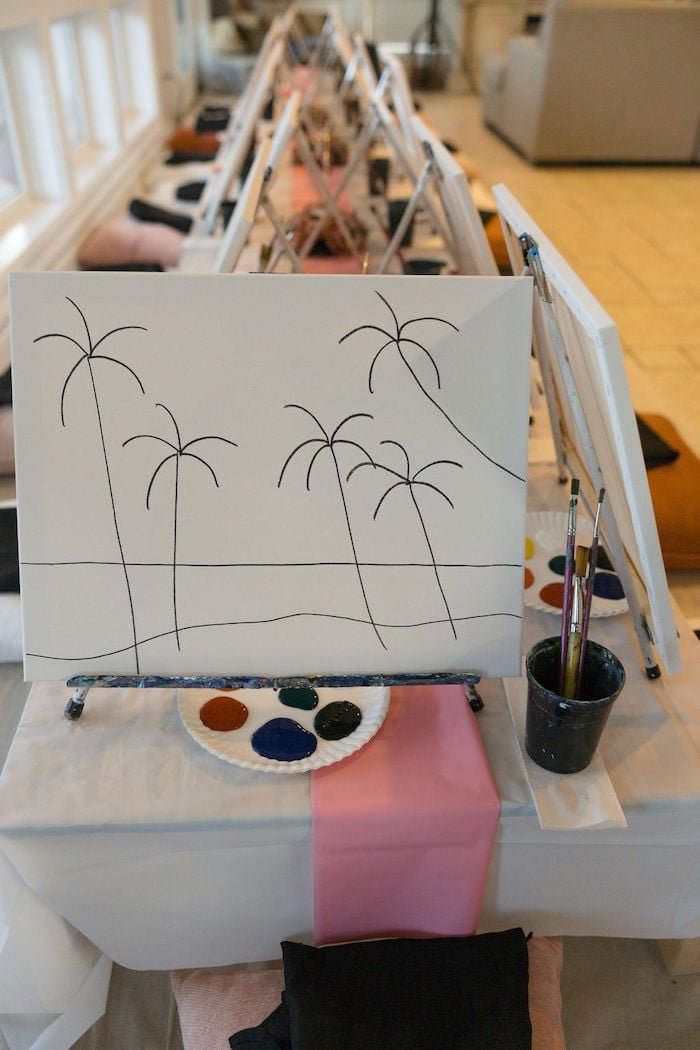 Kara's Party Ideas Seaside Cinema 17th Birthday Party | Kara's Party Ideas