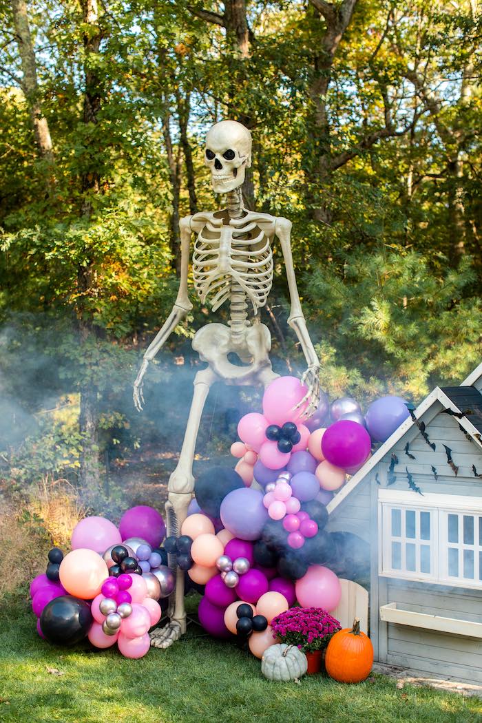 Kara's Party Ideas Spooky Skeletons Birthday Brunch Party | Kara's ...