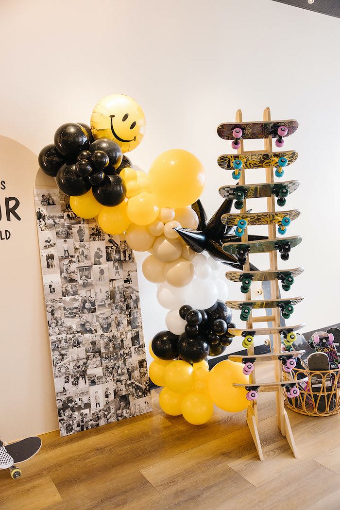Kara's Party Ideas FOUR Ever Wild Skateboard Party | Kara's Party Ideas